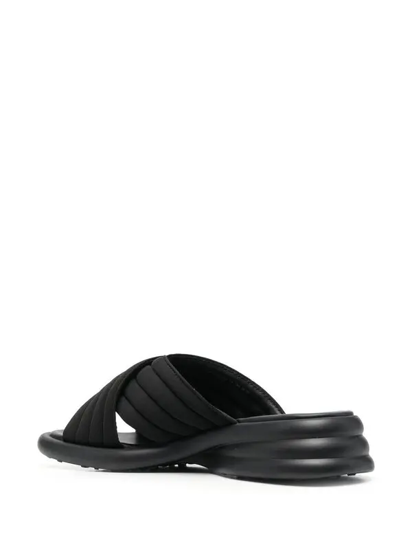 Camper Spiro Cross-strap Sandals - Black