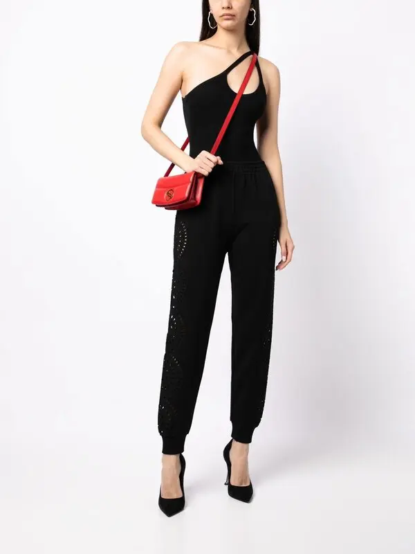 Stella McCartney Cotton Blend Embroidered Drawstring Trousers