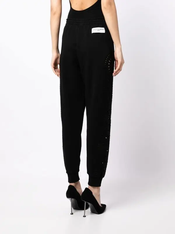 Stella McCartney Cotton Blend Embroidered Drawstring Trousers