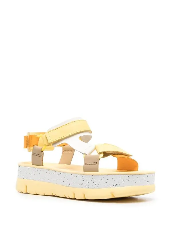 Camper Oruga Up Open Toe Sandals - Yellow
