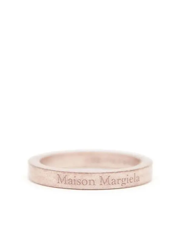 MAISON MARGIELA Logo-engraved Band Ring - Pink