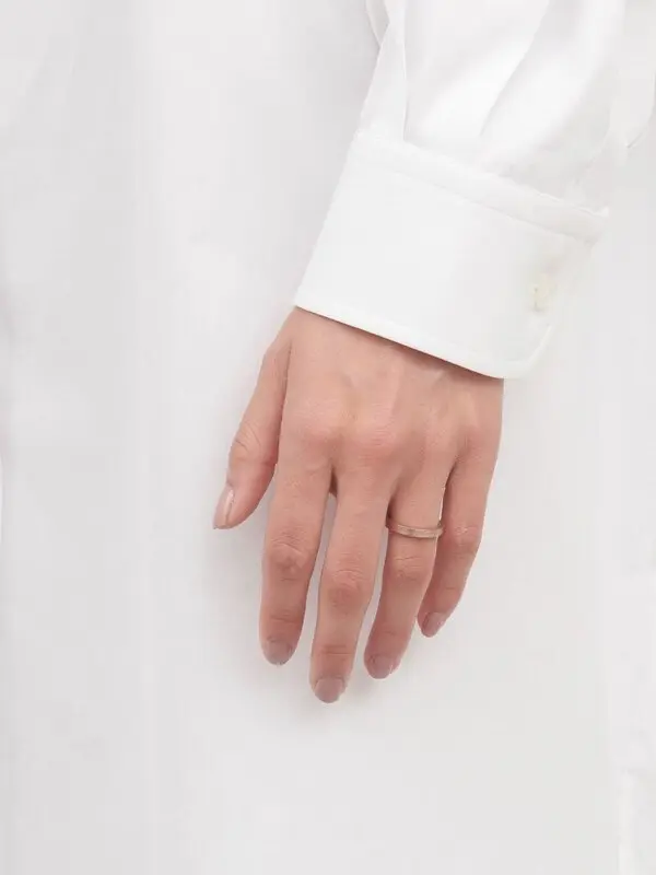 MAISON MARGIELA Logo-engraved Band Ring - Pink