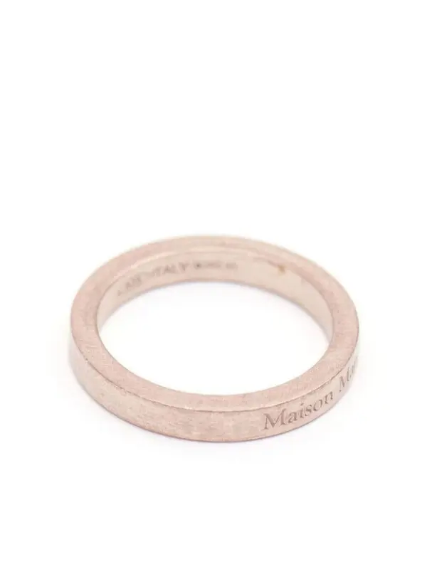 MAISON MARGIELA Logo-engraved Band Ring - Pink