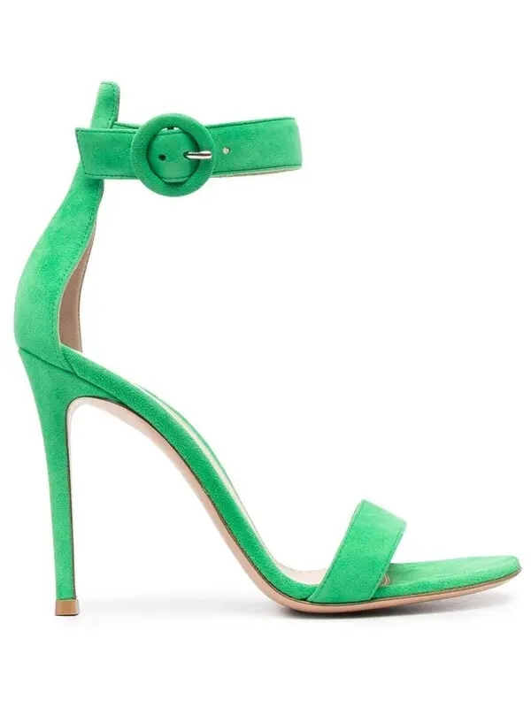 GIANVITO ROSSI Portofino 105mm Suede Sandals - Green