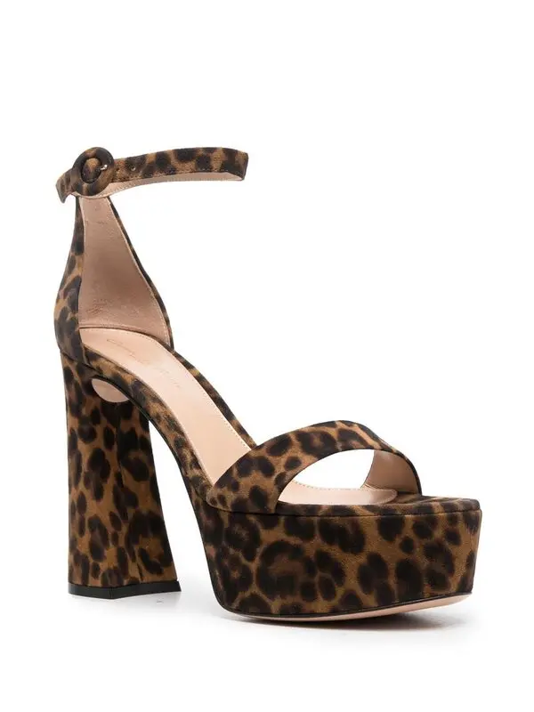 GIANVITO ROSSI Holly Leopard-print Sandals