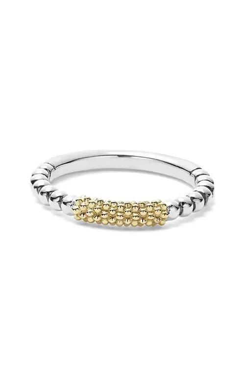 Lagos Caviar Icon Stacking Ring - Silver
