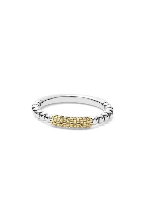 Lagos Caviar Icon Stacking Ring - Silver