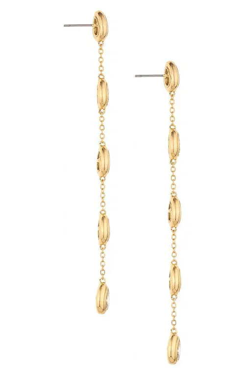 Ettika Crystal Teardrop Drop Earrings - Gold