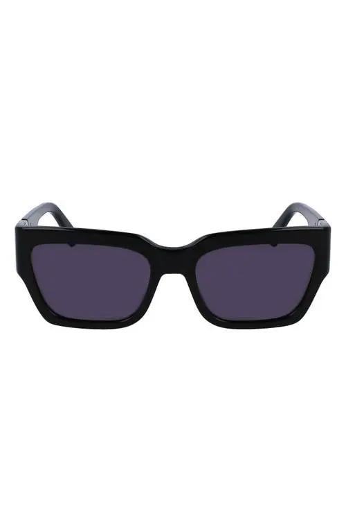 Longchamp 55mm Rectangular Sunglasses - Black