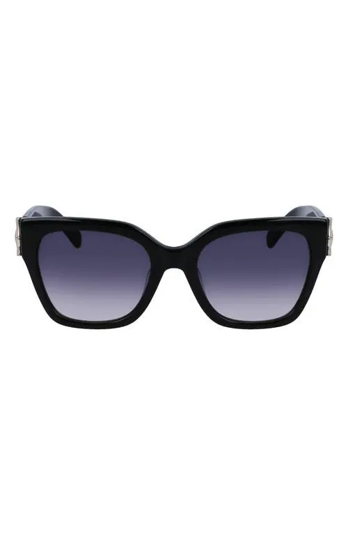 Longchamp 55mm Rectangular Sunglasses - Black