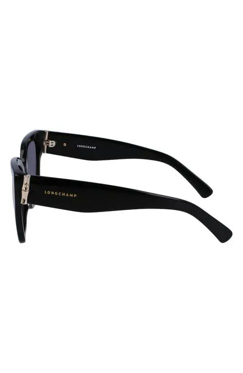 Longchamp 55mm Rectangular Sunglasses - Black