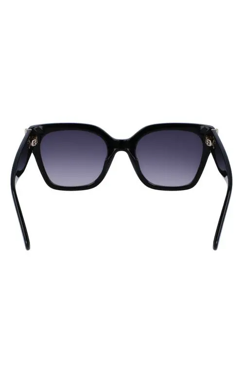 Longchamp 55mm Rectangular Sunglasses - Black