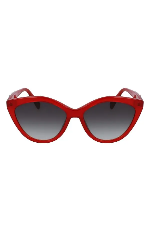 Longchamp 56mm Cat Eye Sunglasses - Red