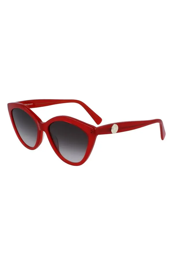 Longchamp 56mm Cat Eye Sunglasses - Red