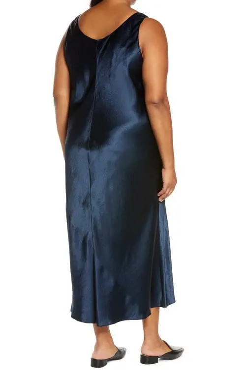 Vince Square Neck Satin Tank Dress