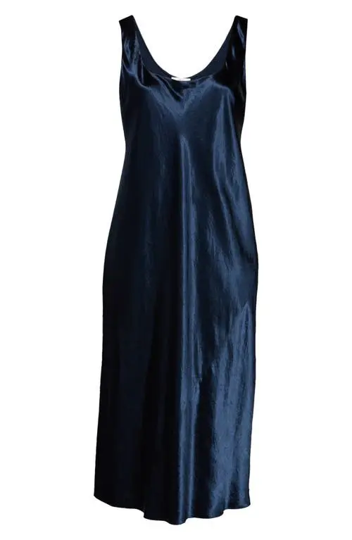 Vince Square Neck Satin Tank Dress