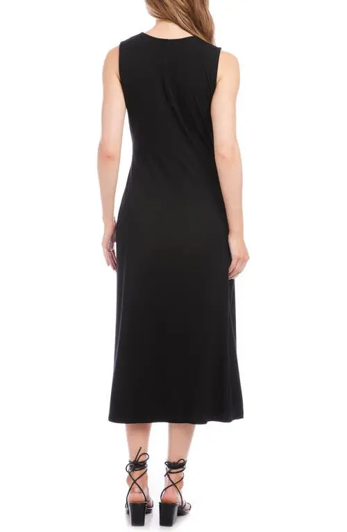 Karen Kane Faux Wrap Jersey Midi Dress In Black - 40% Off | Editorialist