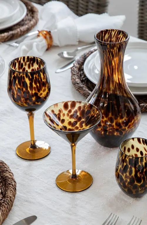 JULISKA Puro Tortoiseshell Pattern Wine Glass
