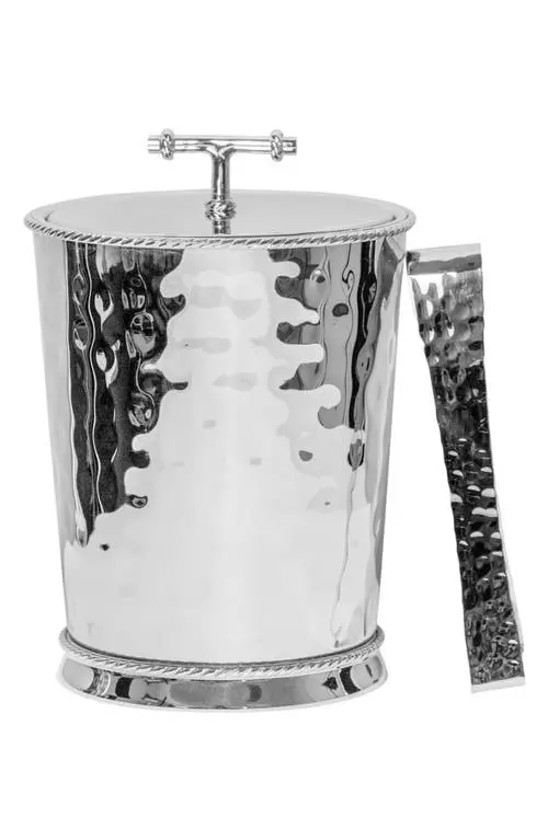 JULISKA Graham Stainless Steel Lidded Ice Bucket & Tongs Set - Silver