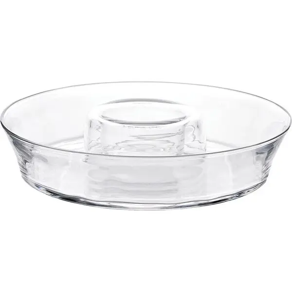 JULISKA Puro Glass Chip & Dip Server