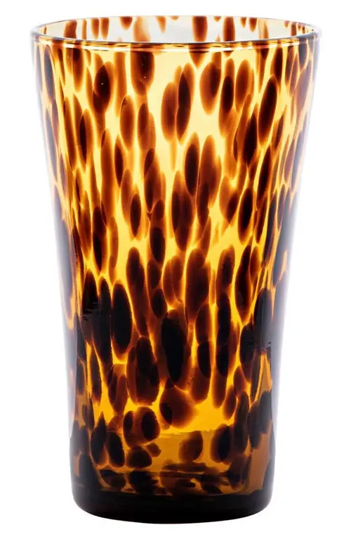 JULISKA Puro Tortoiseshell Pattern Glass Tumbler - Brown