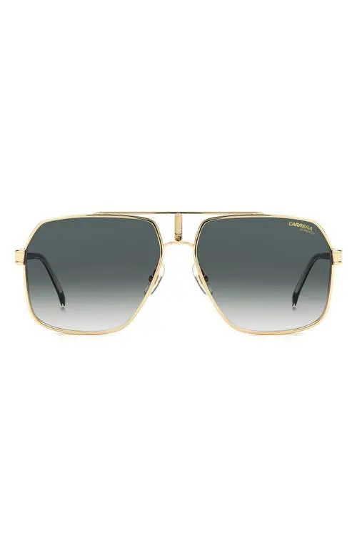 Carrera Eyewear 62mm Oversized Navigator Sunglasses - Gold Red/ Green Shaded