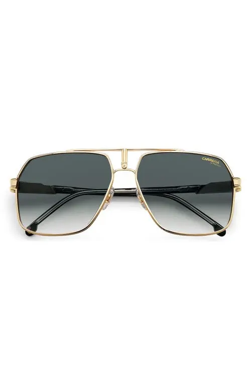 Carrera Eyewear 62mm Oversized Navigator Sunglasses - Gold Red/ Green Shaded