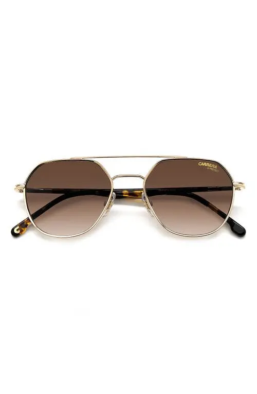 Carrera Eyewear 53mm Round Sunglasses - Gold Havana/brown