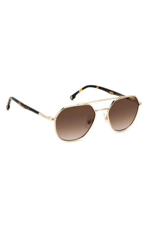Carrera Eyewear 53mm Round Sunglasses - Gold Havana/brown