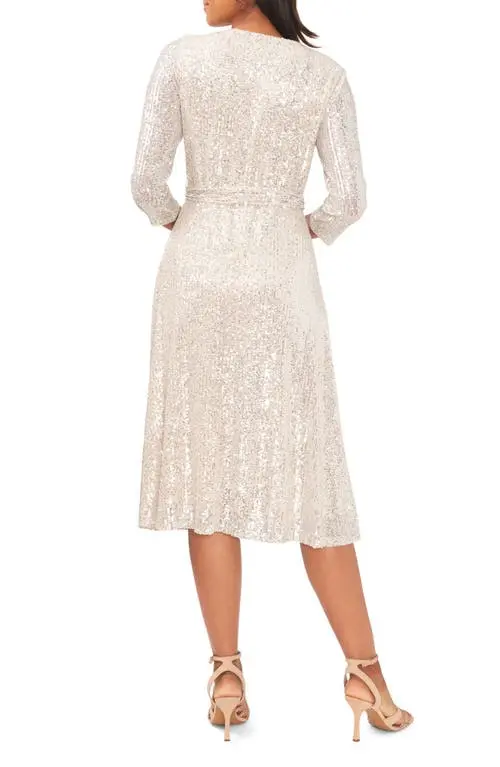 Chaus Tie Waist Sequin Dress