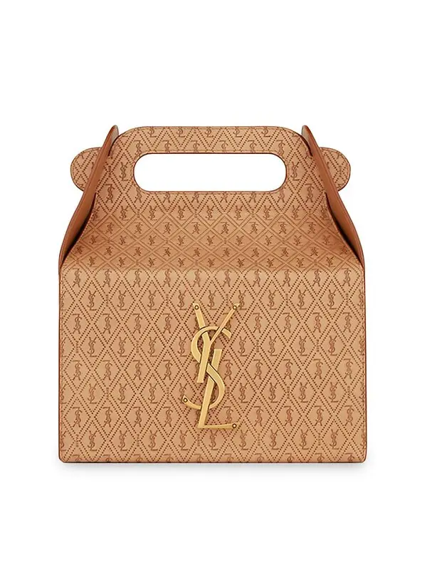 Saint Laurent Take Away Box Bag - Brown