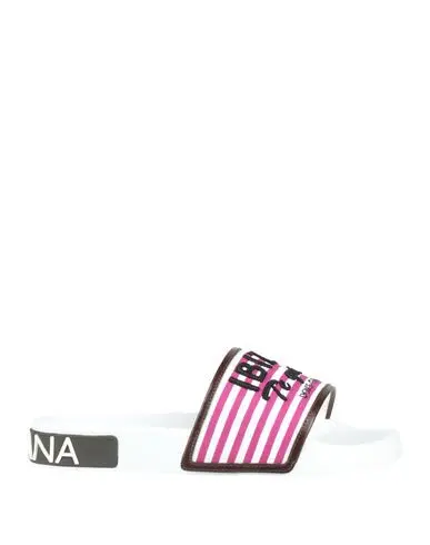 Dolce & Gabbana Garnet Cotton And Calfskin Sandals - Red