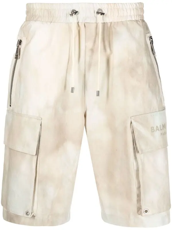 Balmain Faded-effect Cargo Shorts