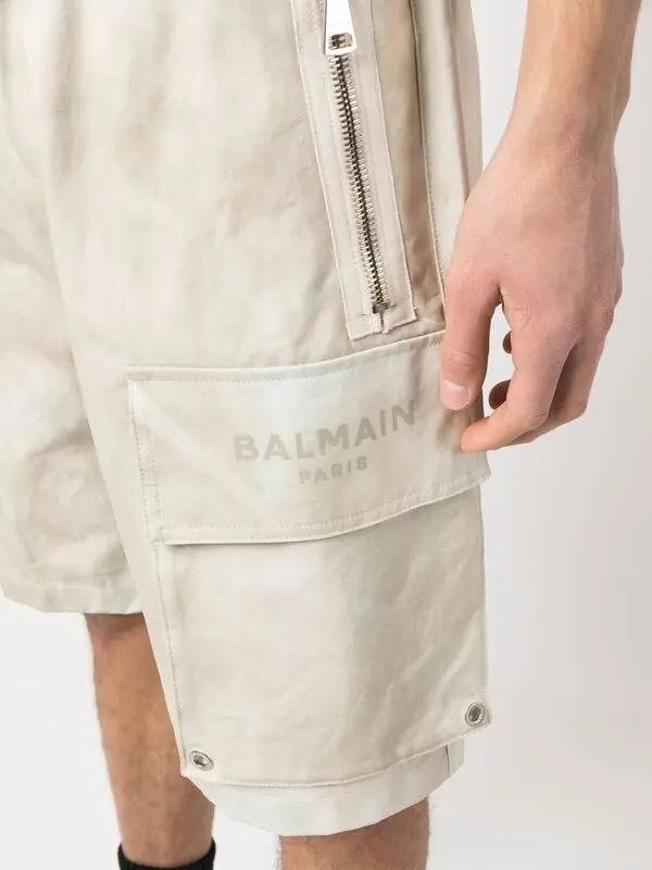 Balmain Faded-effect Cargo Shorts