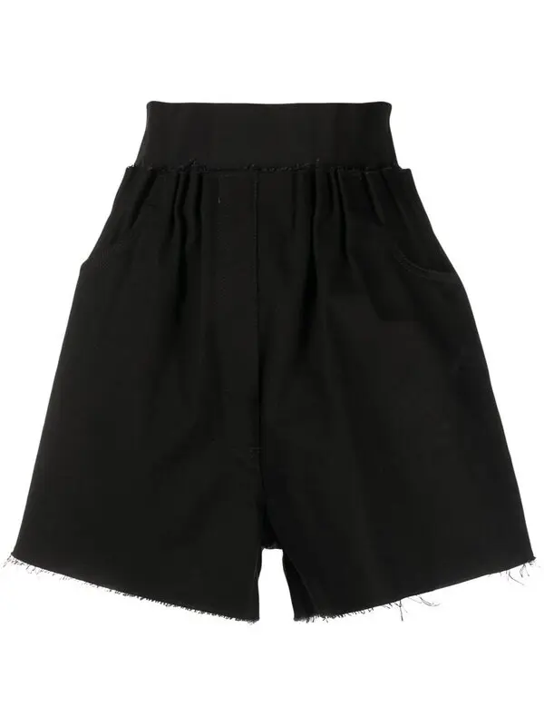 Raf Simons High-waisted Cotton Shorts