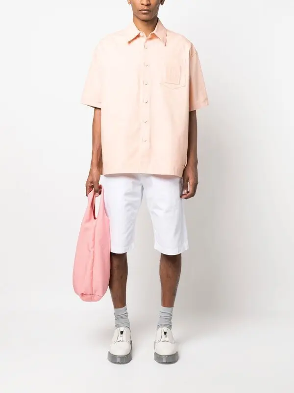 Raf Simons Logo-patch Cotton Shirt - Orange