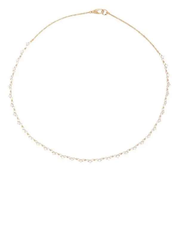 Lizzie Mandler Clat Diamond Tennis Necklace - Gold