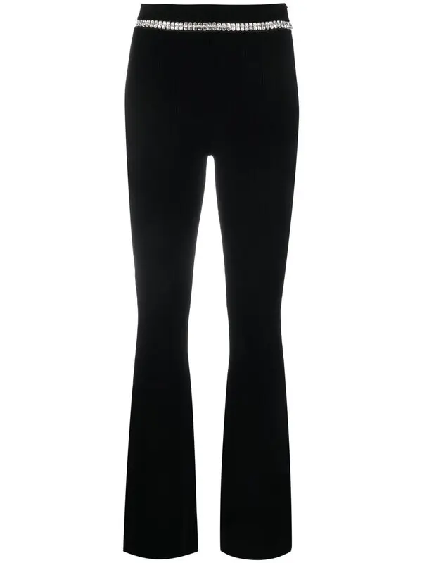 Rabanne Crystal-embellished Flared Trousers