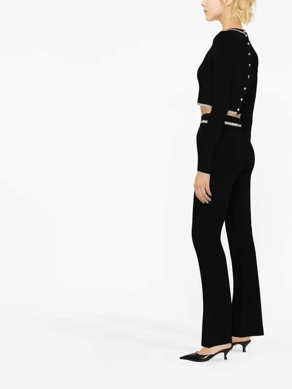 Rabanne Crystal-embellished Flared Trousers