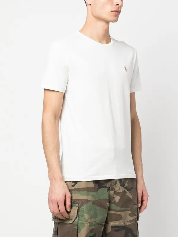 Polo Ralph Lauren Logo-embroidered Cotton T-shirt - White
