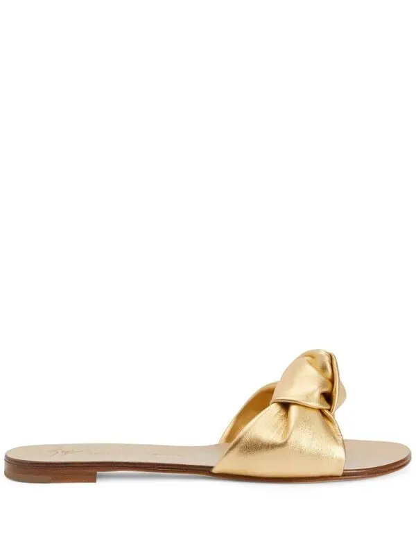 GIUSEPPE ZANOTTI Aycha Knot Flat Sandals