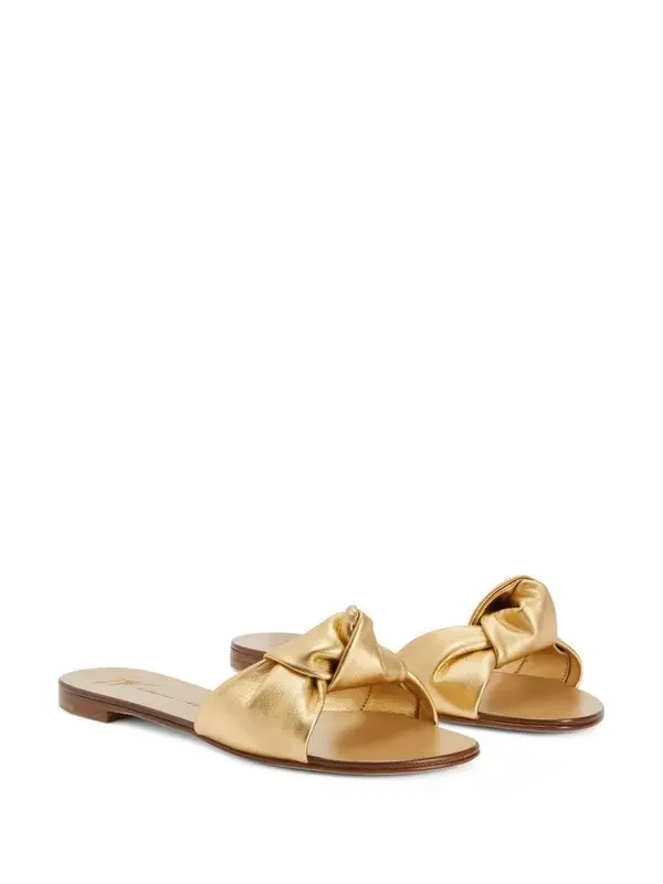 GIUSEPPE ZANOTTI Aycha Knot Flat Sandals