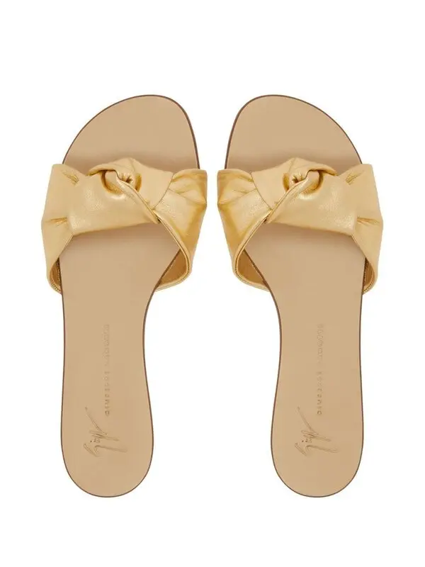 GIUSEPPE ZANOTTI Aycha Knot Flat Sandals