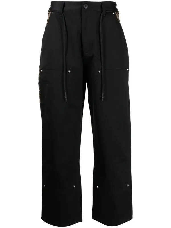 CLOT Carpenter Leopard-print Trim Trousers
