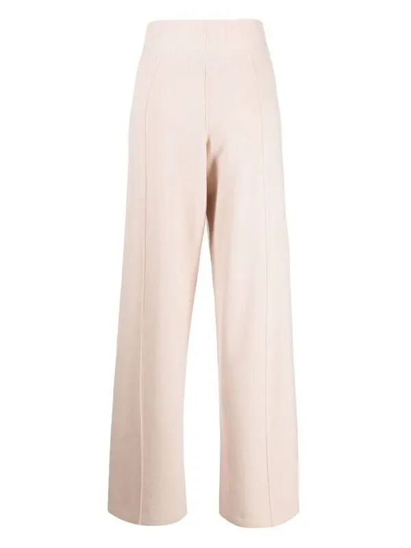 Pringle Of Scotland High-waisted Knit Trousers - White