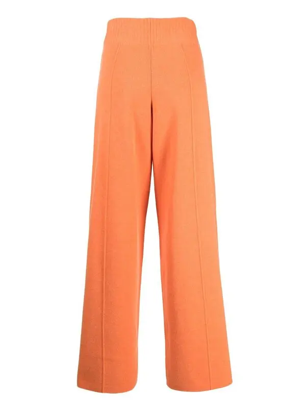 Pringle Of Scotland High-waisted Knitted Trousers - Orange