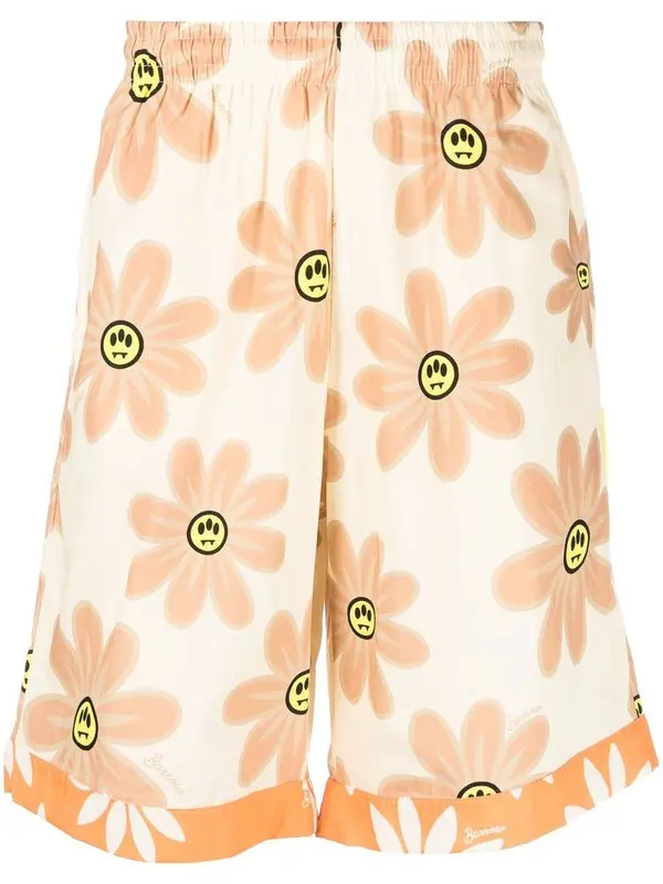 BARROW Floral-print Cotton Shorts