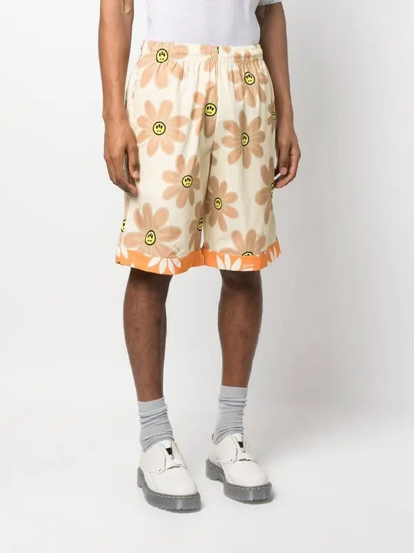 BARROW Floral-print Cotton Shorts