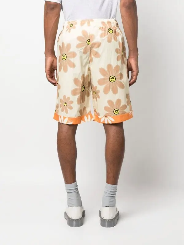 BARROW Floral-print Cotton Shorts