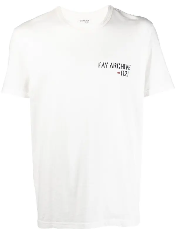 FAY Logo-print T-shirt - White